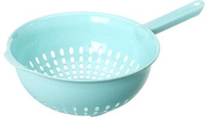 goodcook colanders, larger, teal