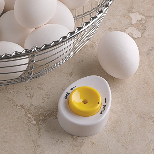 Fox Run Hard Boiled Egg Piercer, with Safety Lock Feature, White