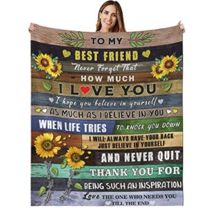 best friend blanket,best friend birthday gifts for women,sunflower fleece blanket for her,christmas blanket 50"x60",best friend throw blanket friendship gifts,bestie gifts to my bestie blanket