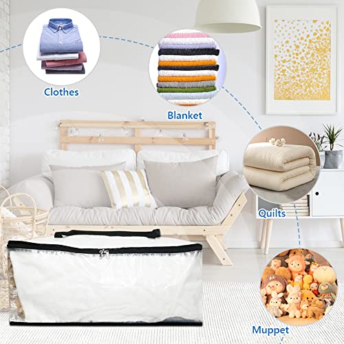 BOMOOMOO 3 Pcs Soft Folding Space Saving Storage Organization Bags for Garment, Bedding, Good Store Container for College Dorm, Bedroom, Apartment, Travelling, RV travel etc..