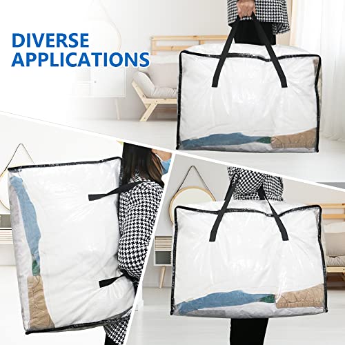 BOMOOMOO 3 Pcs Soft Folding Space Saving Storage Organization Bags for Garment, Bedding, Good Store Container for College Dorm, Bedroom, Apartment, Travelling, RV travel etc..