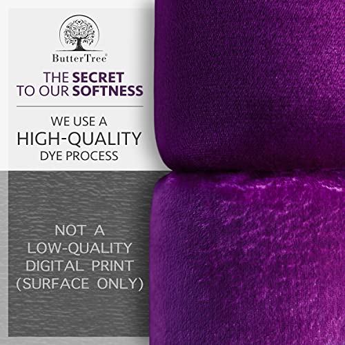 ButterTree Mom and Sister Blankets, Throw Blankets 65" x 50" (2-Pack, Purple)