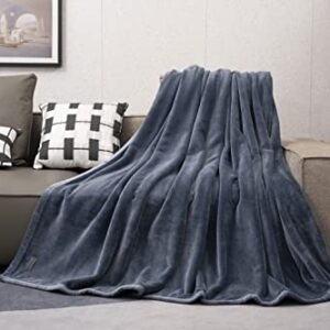 Mellowdy Extra Thick Hearty Plush Flannel Blanket (Dark Grey, 90x90) - 500GSM Queen Size Warm Blanket for Winter, Fall | Soft, Fluffy, Cuddly, Perfect for Bed, Oversized Throw for Couch, Sofa