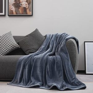 Mellowdy Extra Thick Hearty Plush Flannel Blanket (Dark Grey, 90x90) - 500GSM Queen Size Warm Blanket for Winter, Fall | Soft, Fluffy, Cuddly, Perfect for Bed, Oversized Throw for Couch, Sofa