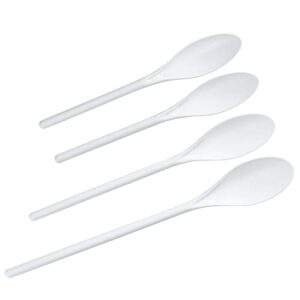 chef craft select plastic spoon set, 10-14.5 inch 4 piece, white