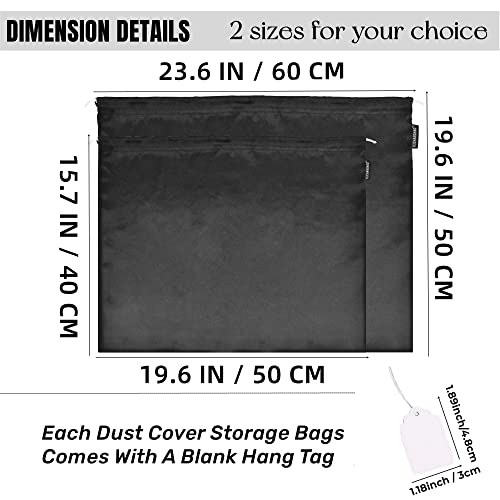 2 PCS Dust Cover Storage Bags Silk Dustproof Drawstring Bag storage pouch Satin Bags for Packaging Handbags, Purses, Shoes Boots Home Storage Bags