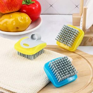 3 Pieces Vegetable Brush Potato Scrubber Brush Vegetable Brush Scrubber for Food Flexible Bristles Kitchen Brush for Fruits, Potatoes, Carrots Kitchen Gadgets Set in Random Color