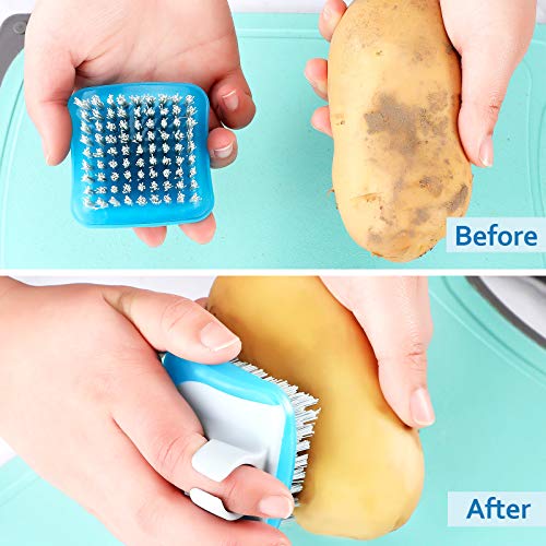 3 Pieces Vegetable Brush Potato Scrubber Brush Vegetable Brush Scrubber for Food Flexible Bristles Kitchen Brush for Fruits, Potatoes, Carrots Kitchen Gadgets Set in Random Color