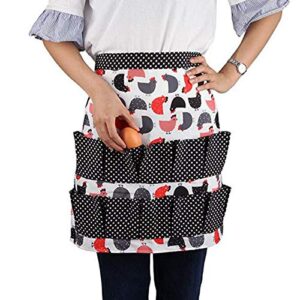 chicken egg collecting apron,12 deep pockets for hense,duck,goose eggs