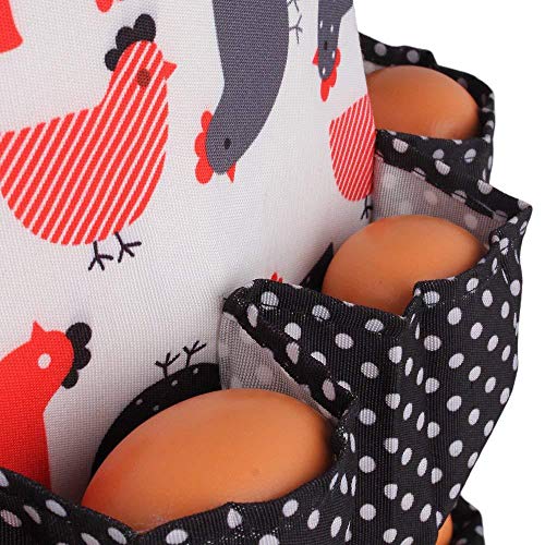 Chicken Egg Collecting Apron,12 Deep Pockets for Hense,Duck,Goose Eggs