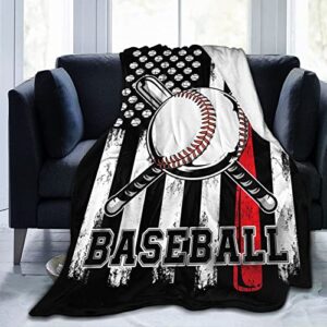 baseball blanket gifts ultra soft baseball girls throw football blankets bedding for teens boys kids toddler adults bedroom living room decor 50"x40"