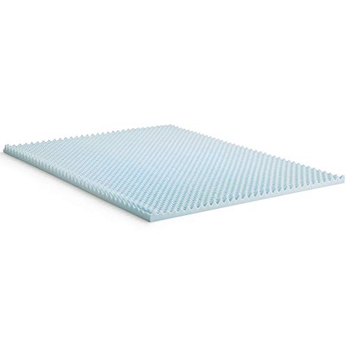 WEEKENDER 2-Inch Convoluted Gel Topper, Queen, Blue