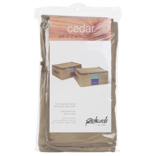 Richard's Homewares - Cedar-Lined Clothing Storage Bags - 18" x 14" x 8" - 2 Bags