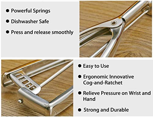 Saebye Medium Cookie Scoop, 2 Tbsp / 30ml / 1 oz, 1 25/32 inches / 4.5 CM Ball, 18/8 Stainless Steel, Secondary Polishing