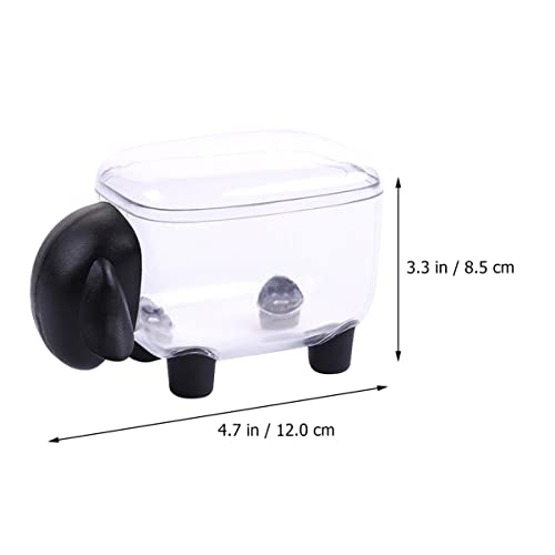 Cabilock 2pcs and Case Jewelry Storage Bowl Sheep Dispenser Qtip Lid Apothecary for Snack Cosmetic Cotton Containers Office Ball Acrylic Table Container Vanity Bathroom Gift Holders