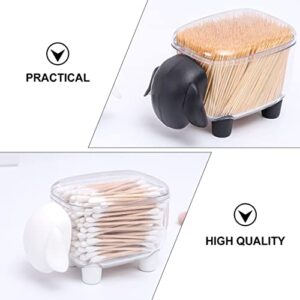 Cabilock 2pcs and Case Jewelry Storage Bowl Sheep Dispenser Qtip Lid Apothecary for Snack Cosmetic Cotton Containers Office Ball Acrylic Table Container Vanity Bathroom Gift Holders