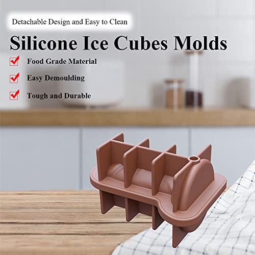 Novelty Ice Cube Mold 2 Pack Spoof Silicone Prank Ice Cube Tray with Lid BPA Free Ice Maker for Cocktail, Whiskey, Beer, Coffee and Homemade, Keep Drinks Chilled