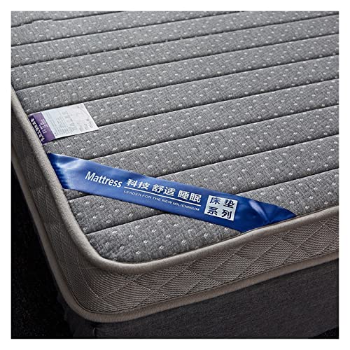 QQCC Mattress Topper Latex Mattress Thicken 6/ 10cm for Family Tatami King Twin Full Size Bedroom Hotel Bed Mat Dedicated (Color : Grey, Size : Thickness 6cm)