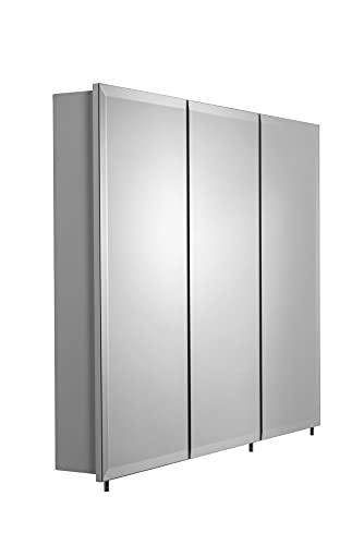 Croydex Texoma Tri-View, Surface Mount Medicine Cabinet, 36W x 30H, White Steel