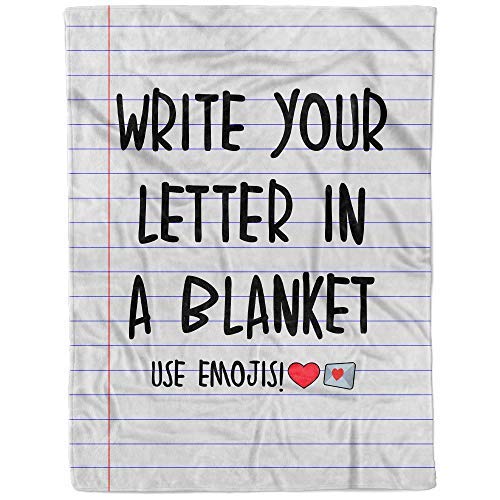 Personalized Letter Blanket Throw Fleece Custom Love Gift Inspirational Present to My Daughter Son from Mom Dad Customized Soft Perfect Wedding for Husband Wife Or Girlfriends (60 x 80)