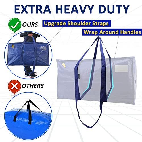 AlexHome Easy Moving Bags Heavy Duty,8 Pack,Zip Top,Surround Handles.