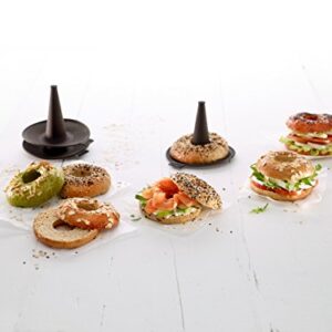 Lekue Bagel Maker with 6 Individual Bagel Molds, Brown