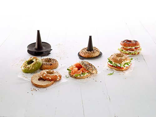 Lekue Bagel Maker with 6 Individual Bagel Molds, Brown