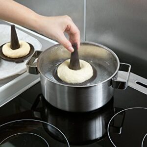 Lekue Bagel Maker with 6 Individual Bagel Molds, Brown