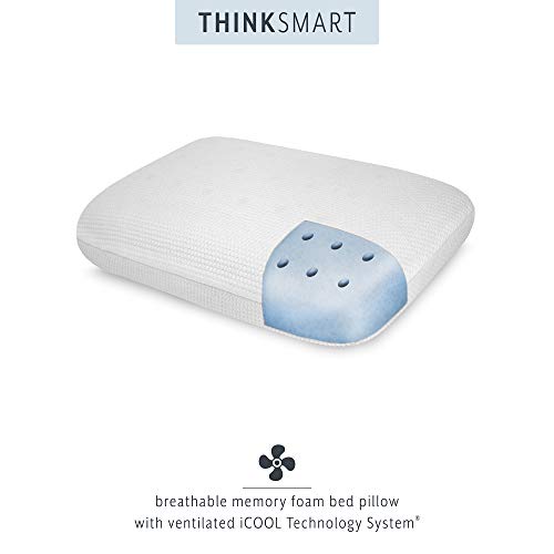 SensorPEDIC ThinkSmart Dorm Essentials 4-Piece Bundle Topper, Mattress Protector, Bed Pillow, and Laundry Duffle Bag, Twin, White