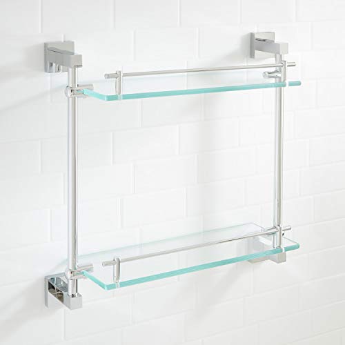 Signature Hardware 295819 Albury 17" Glass Bathroom Shelf