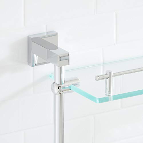 Signature Hardware 295819 Albury 17" Glass Bathroom Shelf