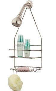 homebasix ss-sc-25-nk shower caddy, satin nickel