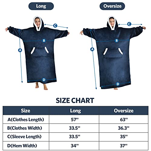 ZAKUN Oversized Wearable Blanket Hoodie,Unisex Thick Long Blanket Hoodie for Women,Cozy Giant Fleece Lounging Hoodie Blanket