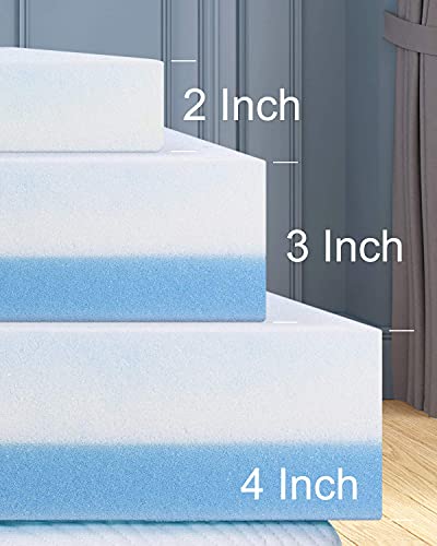 BedStory 2 Inch King Size Memory Foam Mattress Topper, Ventilated Bed Topper with Removable Cover, Soft Foam Mattress Topper, CertiPUR-US Certified