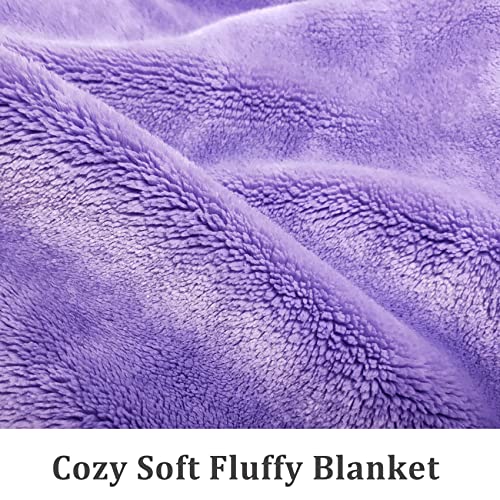 Kpblis Wearable Blanket Hoodie for Women and Men, Oversized Wearable Hoody Blanket Sweatshirt, Warm and Cozy Giant Wearable Fleece Blanket with Sleeves and Giant Pocket for Adults and Kids, Purple