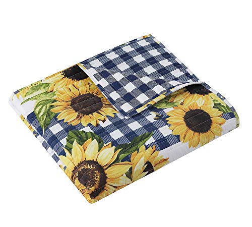 Greenland Home Barefoot Bungalow Sunflower Throw Blanket, 50 x 60-inch, Gold