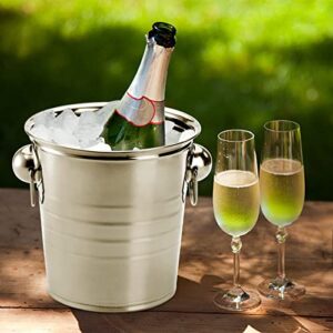 ZENFUN 2 Pack 3 Quart Ice Bucket with Handles, Ice Bucket with Lid, Galvanized Metal Beverage Tub with Scoop and Handles, Drink and Wine Chiller for Bar, Party, BBQ, Great for Indoor and Outdoor Use