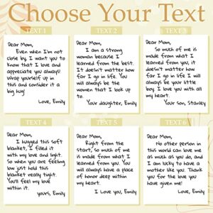 Personalized Mom Blanket - Letter to w/ Your Own Finish Gifts from Daughter, Son Long Distance for 40x60 D1, Large - 40'' x 60''