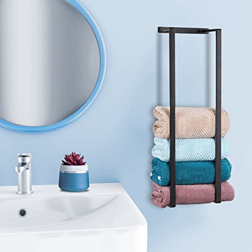 Bathroom Wall Towel Rack, Bathroom Towel Storage for Small Bathroom Wall Mounted, Stainless Steel Rack for Washcloths Hand or Bath Towels