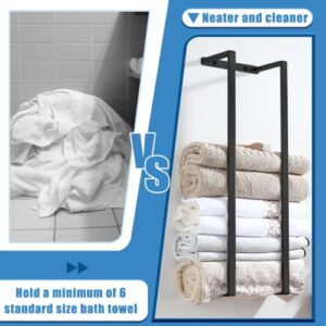 Bathroom Wall Towel Rack, Bathroom Towel Storage for Small Bathroom Wall Mounted, Stainless Steel Rack for Washcloths Hand or Bath Towels