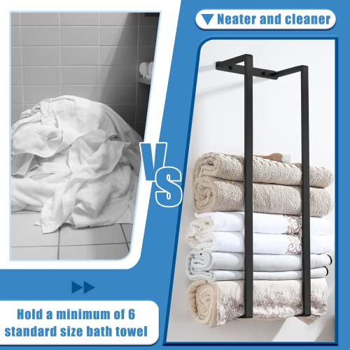 Bathroom Wall Towel Rack, Bathroom Towel Storage for Small Bathroom Wall Mounted, Stainless Steel Rack for Washcloths Hand or Bath Towels