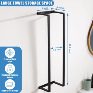 Bathroom Wall Towel Rack, Bathroom Towel Storage for Small Bathroom Wall Mounted, Stainless Steel Rack for Washcloths Hand or Bath Towels