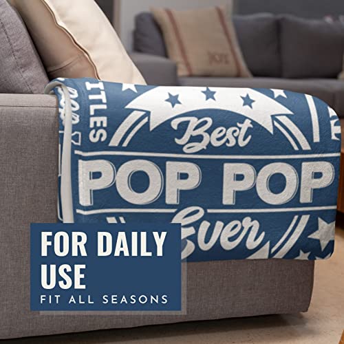 INNObeta Pop Pop Gifts, Gifts for Grandpa, Throw Blanket for Grandfather, Presents from Granddaughters Grandsons for Christmas, Birthday, Father's Day - 50" x 65" Pop Pop