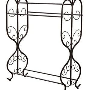 Kings Brand Furniture - Fannin Free Standing 3 Tier Metal Towel Rack Stand, Pewter