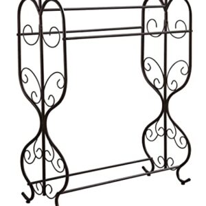 Kings Brand Furniture - Fannin Free Standing 3 Tier Metal Towel Rack Stand, Pewter