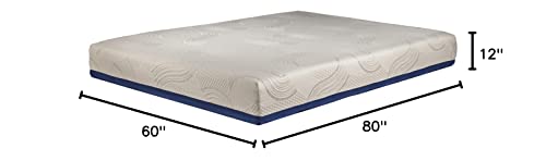 Irvine Home Collection Queen Size 12-Inch, Gel Memory Foam Mattress, Medium Firm Feel, Breathable, Cool Sleep and Pressure Relief, CertiPUR-US Certified, Temperature Balanced (1500)