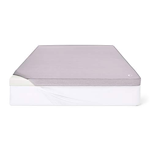 Comfort Revolution Aromatherapy 3” Lavender Essential Oil-Infused Memory Foam Mattress Topper-King, Purple