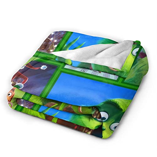 Green Monster Throw Blankets Warm Soft Blankets for Sofa, Bed, Couch, Sofa, Travel and Outdoor, Camping 50x60 Inch