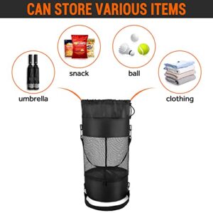 MNJ Motor Boat Trash Bag, Portable Outdoor Mesh Trash Can Reusable Leakproof, Boat Trash Container Garbage Sack Storage Bag with Bottom Zipper Opening for Boat Kayak Sandbar Marine RV Camper Fishing