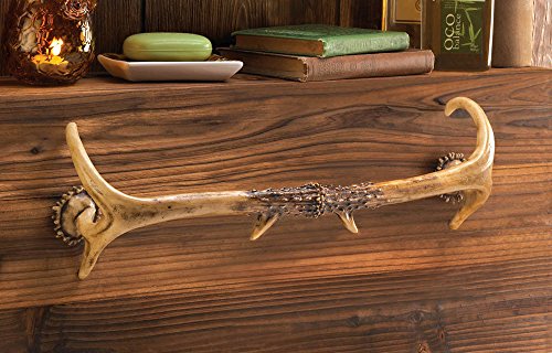 Deer Antler Hunting Lodge Cabin Rustic Decor Bathroom Bath Towel bar Rack Hook